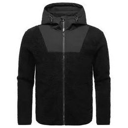 Fleecejacke Ragwear "Adar", Herren, Gr. XXL (56), schwarz, Fleece, Obermaterial: 100% Polyester. Innenfutter: 100% Polyester, gerade h&uuml;ftlang, hoch geschlossener Ausschnitt, &Auml;rmel ohne &Auml;rmelschlitz abgesteppte Kante, Jacken Fleecejacke, Angesagte Herren Pl&uuml;schjacke mit hohem Kragen