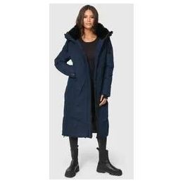Winterjacke Marikoo "Nadaree XVI", Damen, Gr. XS, blau (navy), Obermaterial: 100% Polyester; Futter: 100% Polyester; Wattierung: 100% Polyester; &Auml;rmelfutter: 100% Polyester, Jacken Winterjacke, Stepp Mantel mit gro&szlig;er Kapuze