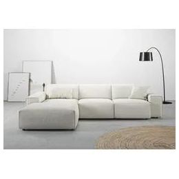 Ecksofa Home Affaire "Glimminge auch in Breitcord, Feincord, Boucl&eacute; + Easy care-Bezug", wei&szlig;, B:294cm H:71cm T:191cm, 96% Polyester, 4% Polyacryl, Sofas, Ecksofa, L-Form, Breite 294, Zierkissen