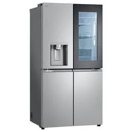LG Multi Door, Energieeffizienz: E (A-G), silber (metal sorbet), B:91,4cm H:179,2cm T:72,9cm, K&uuml;hlschr&auml;nke, InstaView Multi-Door