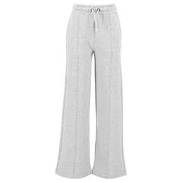 Jogginghose Alpha Industries "X-Fit Label Wide Jogger W", Damen, Gr. M, Normalgr&ouml;&szlig;en, grau (grau heather), Obermaterial: 80% Baumwolle, 20% Polyester, Hosen Jogginghose
