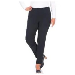 Stoffhose KjBRAND "Susie XS Ankle Bengaline", Damen, Gr. 42 (21), K-Gr, blau (marine), Web, Obermaterial: 80% Viskose, 17% Polyamid, 3% Elasthan, skinny fit kn&ouml;chellang, Hosen Stoffhose, Sommerhose mit Schlupfbund