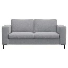 2-Sitzer FLEXLUX "Fiore", grau (sophisto gre), B:164cm H:85cm T:92cm, 100% Polyester, Sofas, breite Armlehnen, Kaltschaum, F&uuml;&szlig;e Alu+schwarz