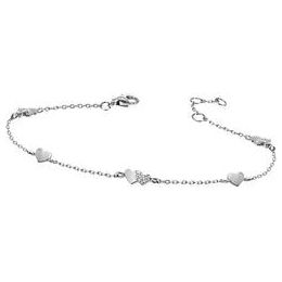 Armband Firetti "Schmuck Geschenk Silber 925 Armschmuck Armkette Herz", silber (silberfarben, kristallwei&szlig;, kristallwei&szlig;), Armb&auml;nder, Damen, 19cm, Silber 925 (Sterlingsilber), Armband, mit Zirkonia (synth.)