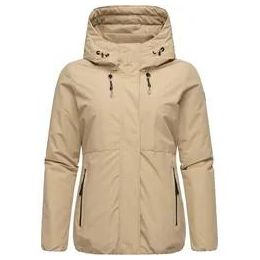 Winterjacke Ragwear "Sunniva", Damen, Gr. L (40), grau (taupe), Obermaterial: 100% Polyester. Futter: 100% Polyester. Wattierung: 100% Polyester, figurumspielend Po-bedeckend, hoch geschlossener Ausschnitt, eng elastischer Bund mit innenliegendem Gummizug, Jacken Winterjacke, wasserdichte Winter Damen Jacke mit Teddyfell-Innenfutter