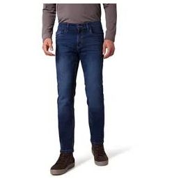 Straight-Jeans "Rando Dicke N&auml;hte", Herren, Gr. 44, L&auml;nge 30, blau (blau, schwarz used whisker), Denim/Jeans, Obermaterial: 99% Baumwolle, 1% Elasthan, Pioneer AUTHENTIC JEANS, Jeans Straight-Jeans