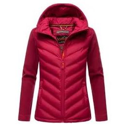 Outdoorjacke Marikoo "Mount Haruna", Damen, Gr. S, pink (fuchsia), Obermaterial: 100% Polyester; Innenseite: 100% Polyester; Futter: 100% Polyester; Wattierung: 100% Polyester, Jacken Outdoorjacke, mit hoch schlie&szlig;endem Kragen