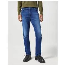 5-Pocket-Jeans Wrangler "TEXAS SLIM FREE TO STRETCH", Herren, Gr. 36, L&auml;nge 32, blau (blau jam), Denim/Jeans, Obermaterial: 94% Baumwolle, 5% Elastomultiester, 1% Elasthan, slim fit, Jeans 5-Pocket-Jeans, Free to stretch material