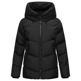 Steppjacke Ragwear "Cessi", Damen, Gr. L (40), schwarz, Obermaterial: 100% Polyester. Innenfutter: 100% Polyester. Wattierung: 100% Polyester, Basic, gerade h&uuml;ftbedeckend, hoch geschlossener Ausschnitt, &Auml;rmel ohne &Auml;rmelschlitz Rippstrickb&uuml;ndchen, Jacken Steppjacke, Wasserdichte Damen Winterjacke mit gro&szlig;er Kapuze