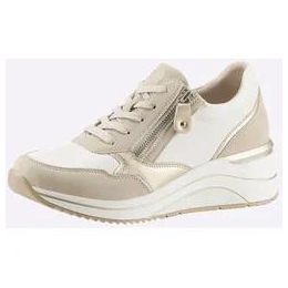 Sneaker Remonte, Damen, Gr. 41, wei&szlig; (wei&szlig;, beige), Synthetik, Schuhe Sneaker