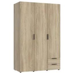 Kleiderschrank wimex "Modena", braun (natur), B:120cm H:185cm T:54cm, Holzwerkstoff, Schr&auml;nke, Kleiderschrank, Dreht&uuml;ren-Schrankprogramm