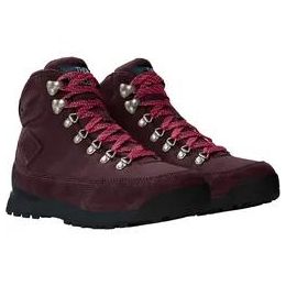 Schn&uuml;rboots The North Face "W BACK-TO-BERKELEY IV TEXTILE WP", Damen, Gr. 39, rot (alpine plum, tnf schwarz), Leder, Textil, Schuhe Schn&uuml;rboots, wasserdicht,winddicht,atmungsaktiv