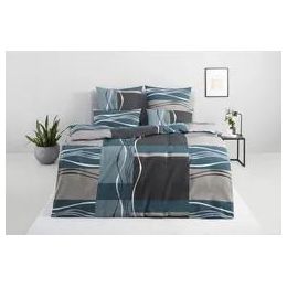 Bettw&auml;sche OTTO HOME "Kelian", blau (petrol, grau), B/L: 200cm x 200cm, 1 Stk., 2 Stk., Linon, B/L: 80cm x 80cm & 80cm x 80cm, 3, Linon, Obermaterial: 100% Baumwolle, Bettw&auml;sche, Bettw&auml;sche, in verschiedenen Qualit&auml;ten, gemusterte Bettw&auml;sche, Topseller