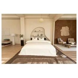 Bettw&auml;sche Kayori "Taga", beige (natur), B/L: 155cm x 220cm, 1 Stk., 1 Stk., Mako-Satin, B/L: 80cm x 80cm, 2 Stk., Mako-Satin, Obermaterial: 100% Baumwolle, Bettw&auml;sche, Bettw&auml;sche, Bio-Baumwolle