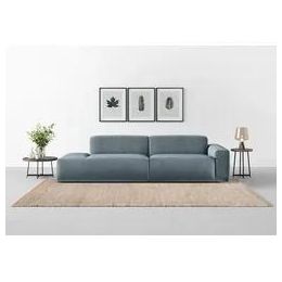 Big-Sofa Trendmanufaktur "Braga, mit hochwertigem Kaltschaum, Megasofa, in Cord erh&auml;ltlich", blau (blau horizon), B:277cm H:72cm T:107cm, 100% Polyester, Sofas, Big-Sofa, modernes Big-Sofa, Couch mit hohem Sitzkomfort, 277/72/107 cm (B/H/T)