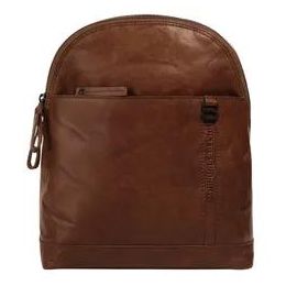 SPIKES & SPARROW Cityrucksack SPIKES & SPARROW "BACKPACK", Damen, Gr. B/H/T: 23cm x 27cm x 10cm, onesize, braun (cognac), Leder, Rindsleder, Rucks&auml;cke Cityrucksack, echt Leder