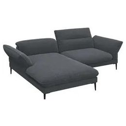 Ecksofa FLEXLUX "Salino, Funktionssofa mit Recamiere, Relaxsofa, Ecksofa", grau (anthrazit), B:245cm H:88cm T:182cm, 100% Polyester, Sofas, Ecksofa, Sofa mit Arm- und Kopfteil-Verstellungen, Kaltschaum & Stahl-Wellen