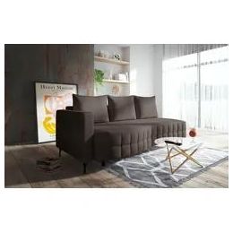 Loungesofa exxpo - SOFA FASHION "T wiggy Schlafsofa mit Bettfunktion und Bettkasten", braun, B:212cm H:93cm T:114cm, Sofas, Lounge-Sofa, komfortabler Federkern, super Sitzkomfort, elegante Formensprache