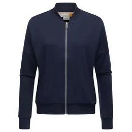 Sweatjacke Ragwear "Doron", Damen, Gr. 4XL (48), blau (navy), Material: 67% Polyester, 28% Viskose, 5% Elasthan, figurumspielend h&uuml;ftbedeckend, hoch geschlossener Ausschnitt, &Auml;rmel ohne &Auml;rmelschlitz normaler Saum, Sweatjacken Sweatjacke, sportliche Damen Freizeitjacke