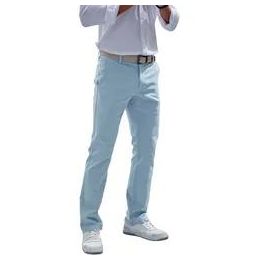 Chinohose John Devin "regular-fit, lange Oxford Hose", Damen, Gr. 34, L&auml;nge 34, blau (hellblau), Web, Obermaterial: 98% Baumwolle, 2% Elasthan, unifarben, regular fit lang, Hosen Chinohose, aus elastischer Baumwoll-Qualit&auml;t