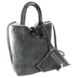 Umh&auml;ngetasche "Mini Bag", Damen, Gr. B/H/T: 23cm x 15cm x 8cm onesize, schwarz, Leder, Collezione Alessandro, Taschen Umh&auml;ngetasche, aus weichem Wildleder