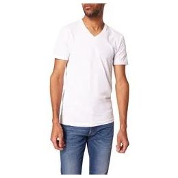 T-Shirt Pierre Cardin "T-Shirt V DP", Herren, Gr. 3XL, wei&szlig;, Jersey, Obermaterial: 95% Baumwolle, 5% Elasthan, V-Ausschnitt, Shirts T-Shirt