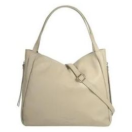 Umh&auml;ngetasche Samantha Look, Damen, Gr. B/H/T: 35cm x 30cm x 14cm onesize, beige, Leder, clean, Taschen Umh&auml;ngetasche, echt Leder, Made in Italy