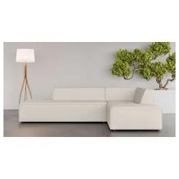 Ecksofa OTTO HOME "Ecksofa Cavan mit Ottomane links oder rechts bestellbar", beige (creme), B:270cm H:72cm T:180cm, 100% Polyester, Sofas, Ecksofa, L-Form mit Wellenunterfederung, Ma&szlig;e B/T/H: 270/180/72 cm