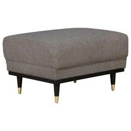 Hocker Home Affaire "Chamby", grau (taupe), B:70cm H:46cm T:64cm, 100% Polyester;Samtoptik (100% Polyester), Hocker, Fu&szlig;hocker Polsterhocker, mit Holzrahmen unten