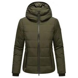 Steppjacke Marikoo "Radaa", Damen, Gr. S, gr&uuml;n (olive), Obermaterial: 100% Polyester; Innenseite: 100% Polyester; Futter: 100% Polyester; Wattierung: 100% Polyester, Jacken Steppjacke, Mit Hohem und gef&uuml;ttertem Kragen