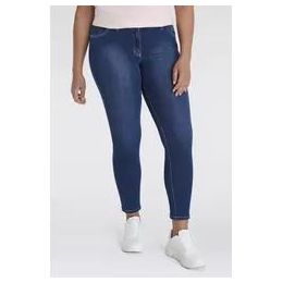 5-Pocket-Jeans KjBRAND "Hose Fanni Skinny", Damen, Gr. 25, K-Gr, blau (denim stoned), Denim/Jeans, Obermaterial: 87% Baumwolle, 11% Polyester, 2% Elasthan, eng, Jeans 5-Pocket-Jeans, ideal f&uuml;r schlanke Beine