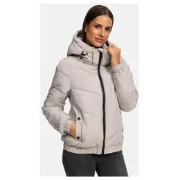 Winterjacke Marikoo "Nayanaa", Damen, Gr. S, grau (light grau), Obermaterial: 100% Polyester, Innenseite: 100% Polyester, Jacken Winterjacke, mit abnehmbarer Kapuze