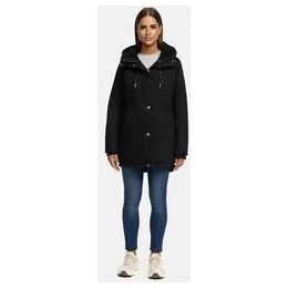 Winterjacke Navahoo "Winterfunke", Damen, Gr. XS, schwarz, Obermaterial: 100% Baumwolle; Innenseite: 100% Polyester; Futter: 100% Polyester; Wattierung: 100% Polyester, Jacken Winterjacke, Designer Winterjacke mit Teddyfell gef&uuml;ttert, Topseller