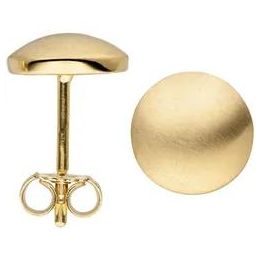 Paar Ohrstecker Jobo "Matte Ohrringe 8 mm", gold (gelbgold 333), Ohrringe, Damen, 8mm, Gelbgold 333, 333 Gold