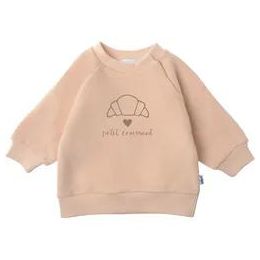 Sweatshirt Liliput "Petit Croissant", M&auml;dchen, Gr. 74/80, beige, 80% Baumwolle, 20% Polyester, bedruckt, normal, Rundhals, Sweatshirts Sweatshirt, mit Rundhalsausschnitt