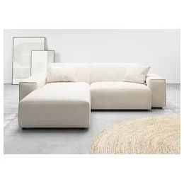 Ecksofa Home Affaire "Glimminge L-Form auch in Breitcord, Feincord + Easy care-Bezug", wei&szlig;, B:234cm H:71cm T:191cm, 95% Polyester, 5% Nylon, Sofas, Ecksofa, Breite 234, Zierkissen