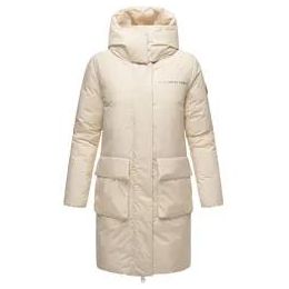Winterjacke Marikoo "Nanami", Damen, Gr. M, grau (stone braun), Obermaterial: 100% Polyester; Innenseite: 100% Polyester; Futter: 100% Polyester; Wattierung: 100% Polyester, Jacken Winterjacke, mit gro&szlig;er Kapuze