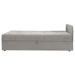 Schlafsofa Alina "Marla", grau (hellgrau eqe 29), B:205cm H:73cm T:91cm, Chenille EQE (100% Polyester), Sofas, Schlafsofa, inkl. Stauraum, Armlehne wahlweise links ode rechts