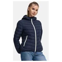 Winterjacke Marikoo "Pack mich ein", Damen, Gr. S, blau (navy), Obermaterial: 100% Polyester; Innenseite: 100% Polyester; Futter: 100% Polyester; Wattierung: 100% Polyester, Jacken Winterjacke, Mit Kapuze und Beutel zum Verstauen der Jacke