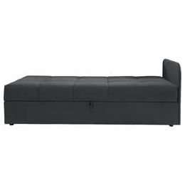 Schlafsofa Alina "Marla", grau (basaltgrau eqe 129), B:205cm H:73cm T:91cm, Chenille EQE (100% Polyester), Sofas, Schlafsofa, inkl. Stauraum, Armlehne wahlweise links ode rechts