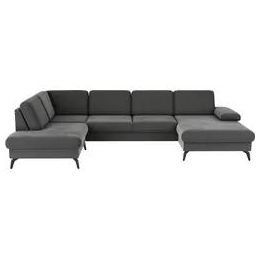 Sit & More Wohnlandschaft SIT & MORE "Morris Jubi", braun (schlamm), B:335cm H:82cm T:212cm, 95% Polyester 5% Polyamid, Sofas, Wohnlandschaft, wahlweise mit Armteilverstellung, Bettfunktion & Bettkasten