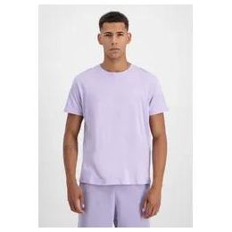 T-Shirt Alpha Industries "Unisex EMB T-Shirt", Herren, Gr. 2XS, lila (pale violet), Obermaterial: 100% Baumwolle, Shirts T-Shirt