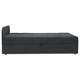 Schlafsofa Alina "Marla", grau (basaltgrau eqe 129), B:205cm H:73cm T:91cm, Chenille EQE (100% Polyester), Sofas, Schlafsofa, inkl. Stauraum, Armlehne wahlweise links ode rechts