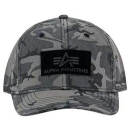 Trucker Cap Alpha Industries "Velcro Cap Camo", Herren, Gr. onesize, schwarz (schwarz camo), Baumwolle, Caps