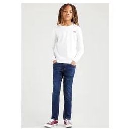 Levi's Skinny-fit-Jeans LEVI'S KIDS "LVB-510 SKINNY FIT JEANS", Kinder, Gr. 16/176, N-Gr, blau (machu picchu), Denim/Jeans, Obermaterial: 80% Baumwolle, 19% Polyester, 1% Elasthan, skinny fit, Jeans, for BOYS