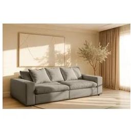 Big-Sofa Home Affaire "Venslev", beige, B:260cm H:83cm T:120cm, 100% PES, Sofas, Big-Sofa, Lounge-Sofa, mit extra tiefer Sitzfl&auml;che und losen Kissen