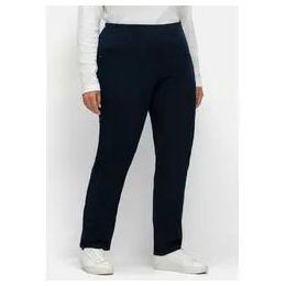 Schlupfhose Casual Looks, Damen, Gr. 235, Extrakurzgr&ouml;&szlig;en, blau (marine), 65% Baumwolle, 33% Polyester, 2% Elasthan, unifarben, lang, Hosen Schlupfhose