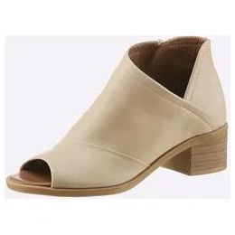 Sandalette Andrea Conti, Damen, Gr. 39, beige (creme), Leder, Schuhe Sommerboots Ankleboots Schaftsandale