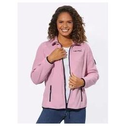 Fleecejacke Casual Looks, Damen, Gr. 54, rosa (ros&eacute;), 100% Polyester, unifarben, Jacken Fleecejacke