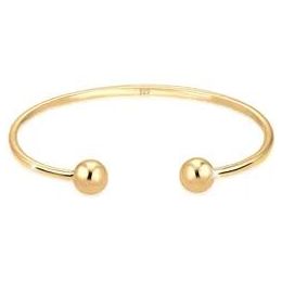 Armreif Elli "Elli Armband Kugel Ball Geo Bangle Basic 925 Sterling Silber", gold, Armb&auml;nder, Damen, 16cm, ohne Stein, Silber 925 (Sterlingsilber), Armreif